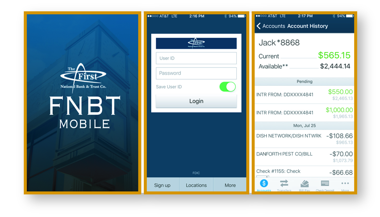 Mobile App FAQ - The First National Bank & Trust Co.
